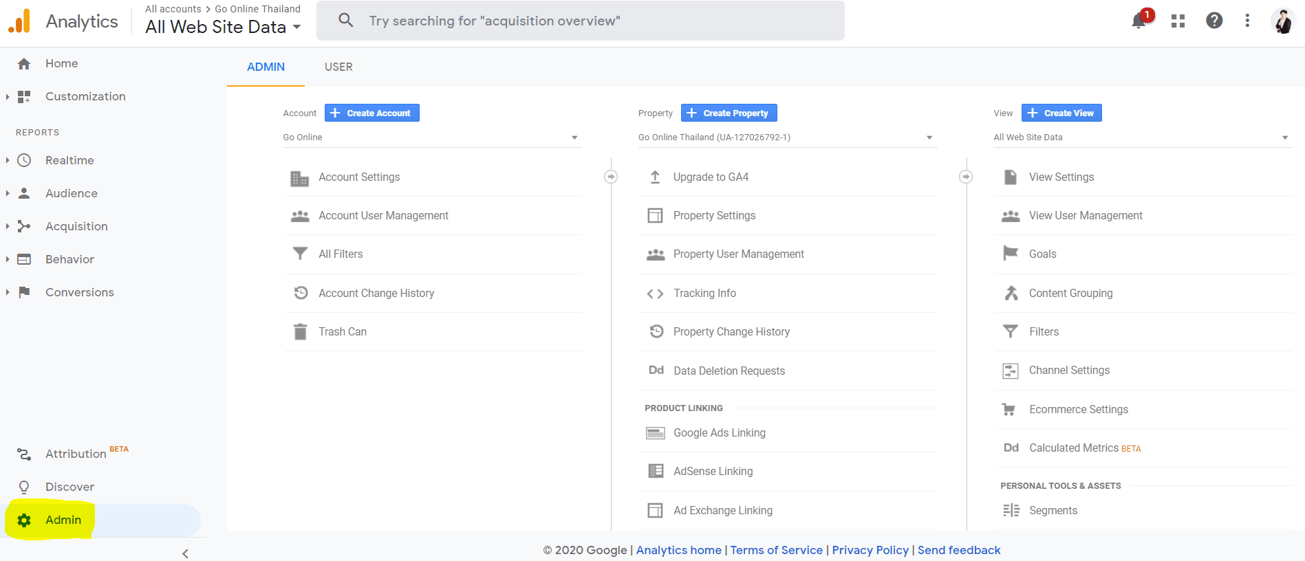 วิธี เพิ่มแอดมิน Google Analytics - Go Online